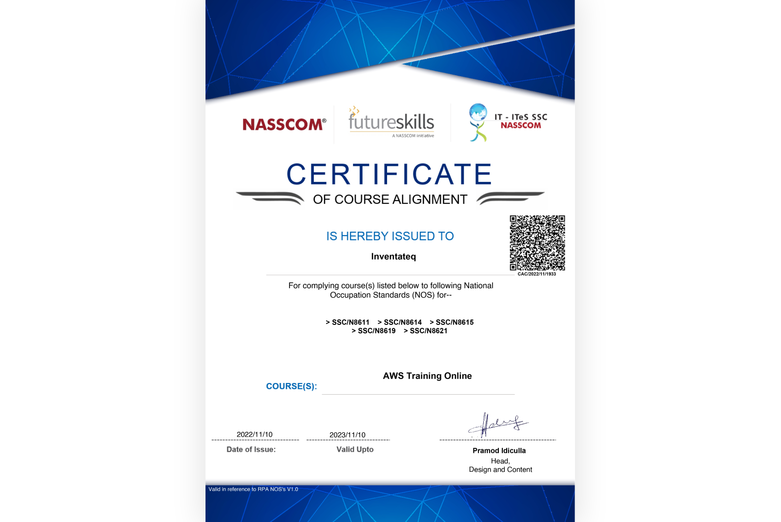 AWS Training Online with Certification - Inventateq